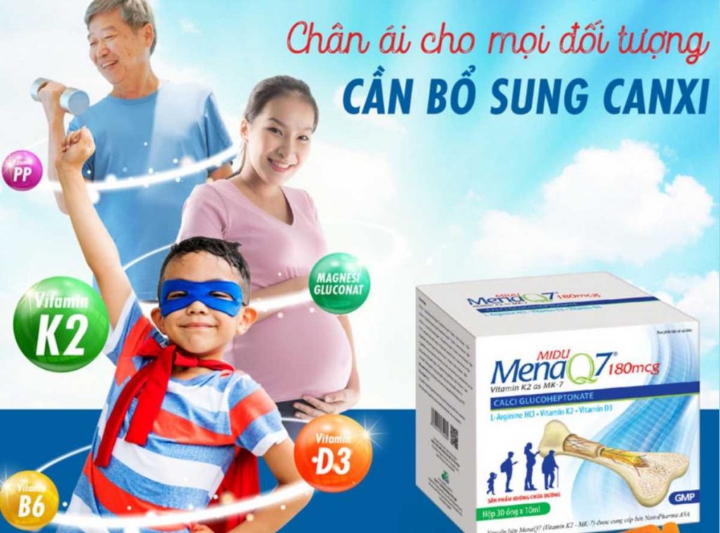 Midu Mena Q7 180mcg - Hỗ trợ tăng cường hấp thu Calci vào xương ...
